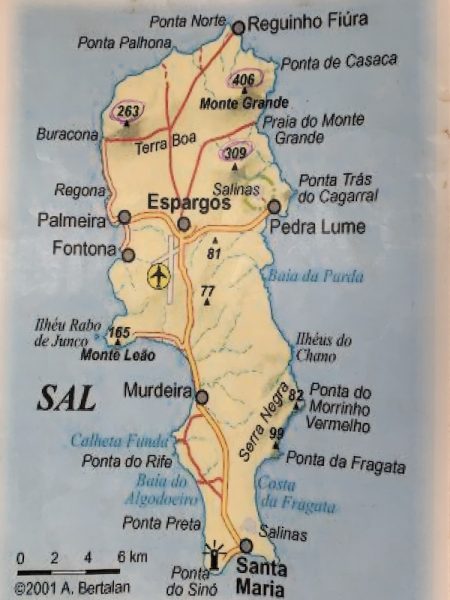 Mapa Ilha do Sal - TravelTerapia